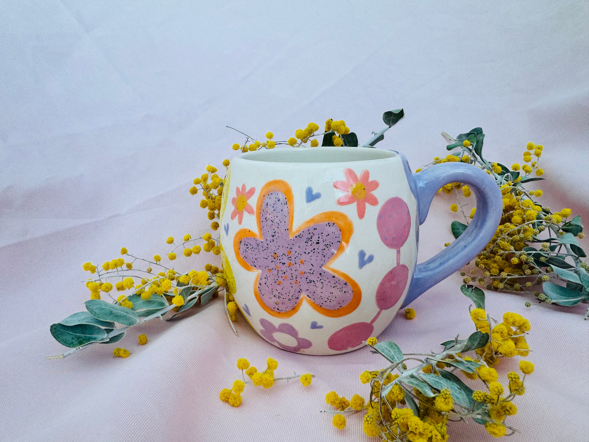 Mini Hug Mug ~ Flower Abstracts – Chimerical Homewares
